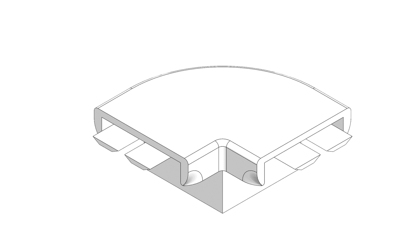 ACP1602 – Corner Cap 20mm | AYRES Composite Panels